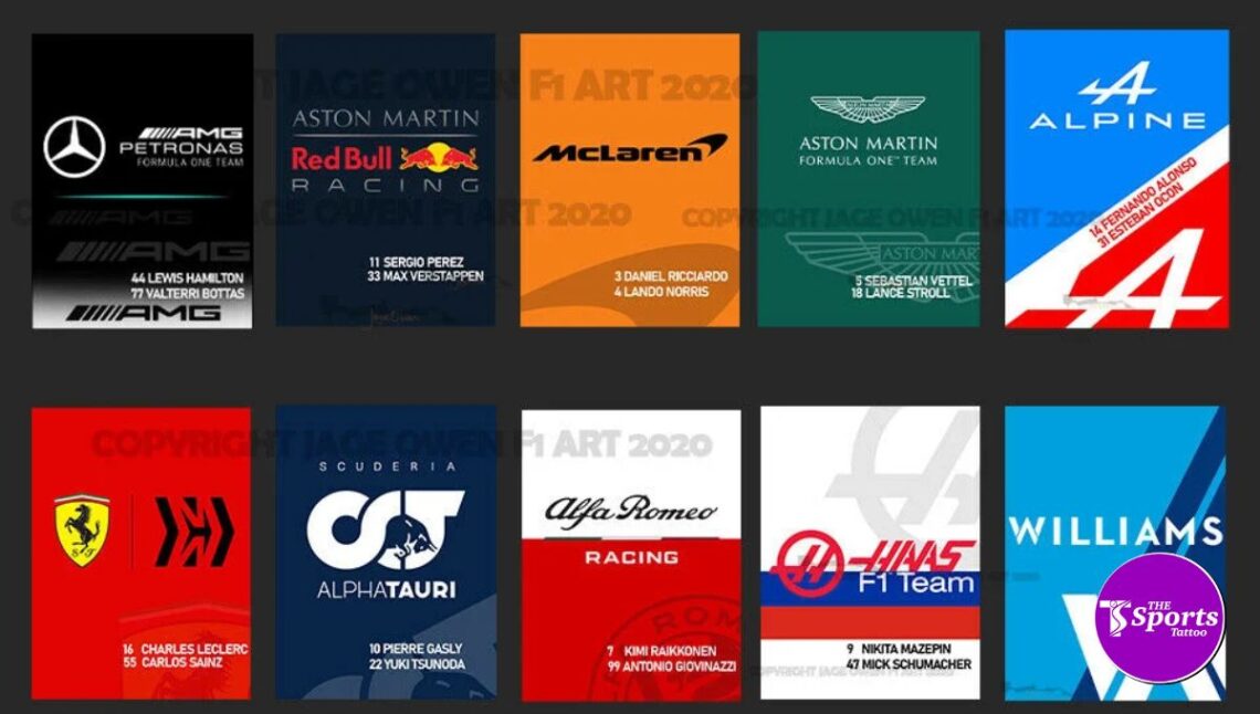 All F1 Teams | Formula1 Teams (1950-2023) | The Sports Tattoo